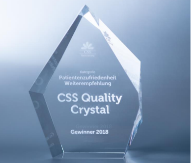News/Stories: Gewinn des «CSS Quality Crystal» - Sanacare